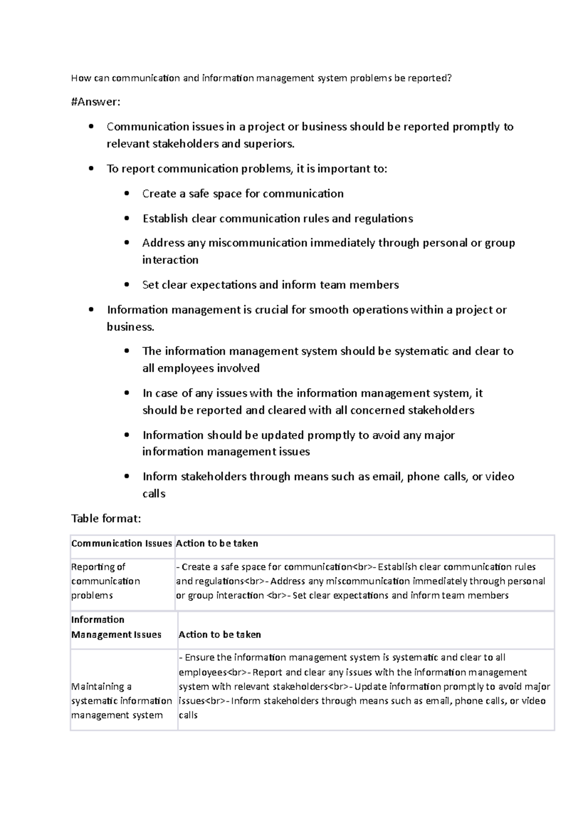 Exam Questions 1 - How can communication and information management ...