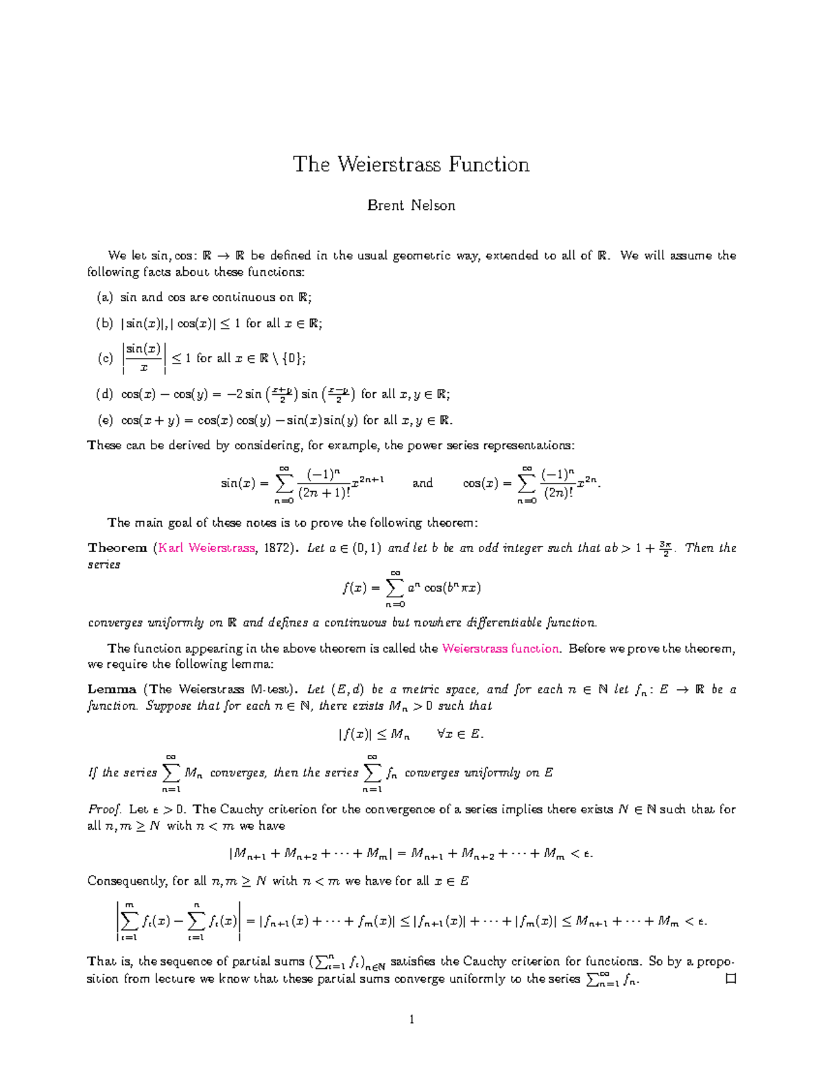 104 weierstrass APPROXIMATION theorems, polynonials - The Weierstrass ...