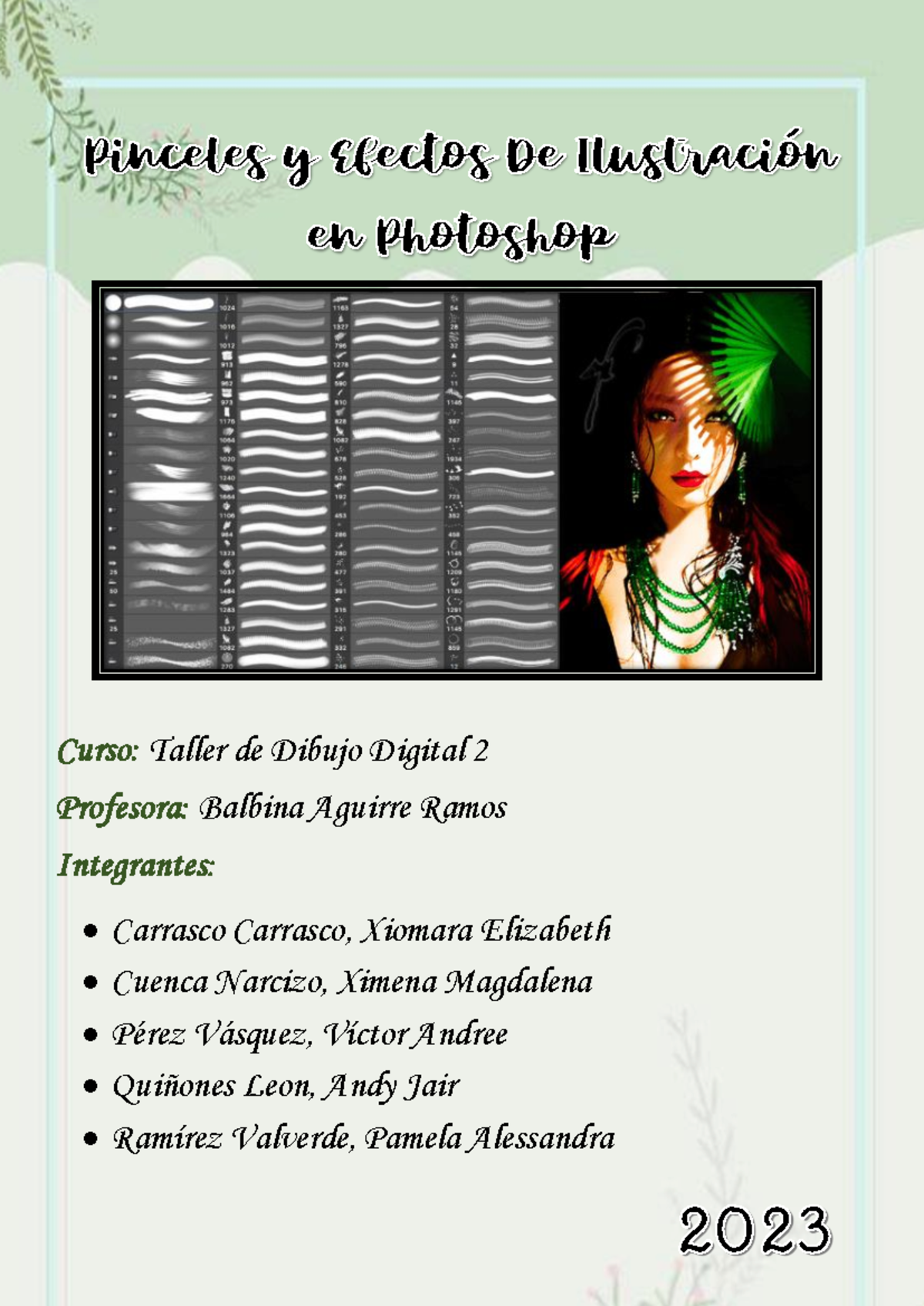 Practica 9 - Curso: Taller de Dibujo Digital 2 Profesora: Balbina ...