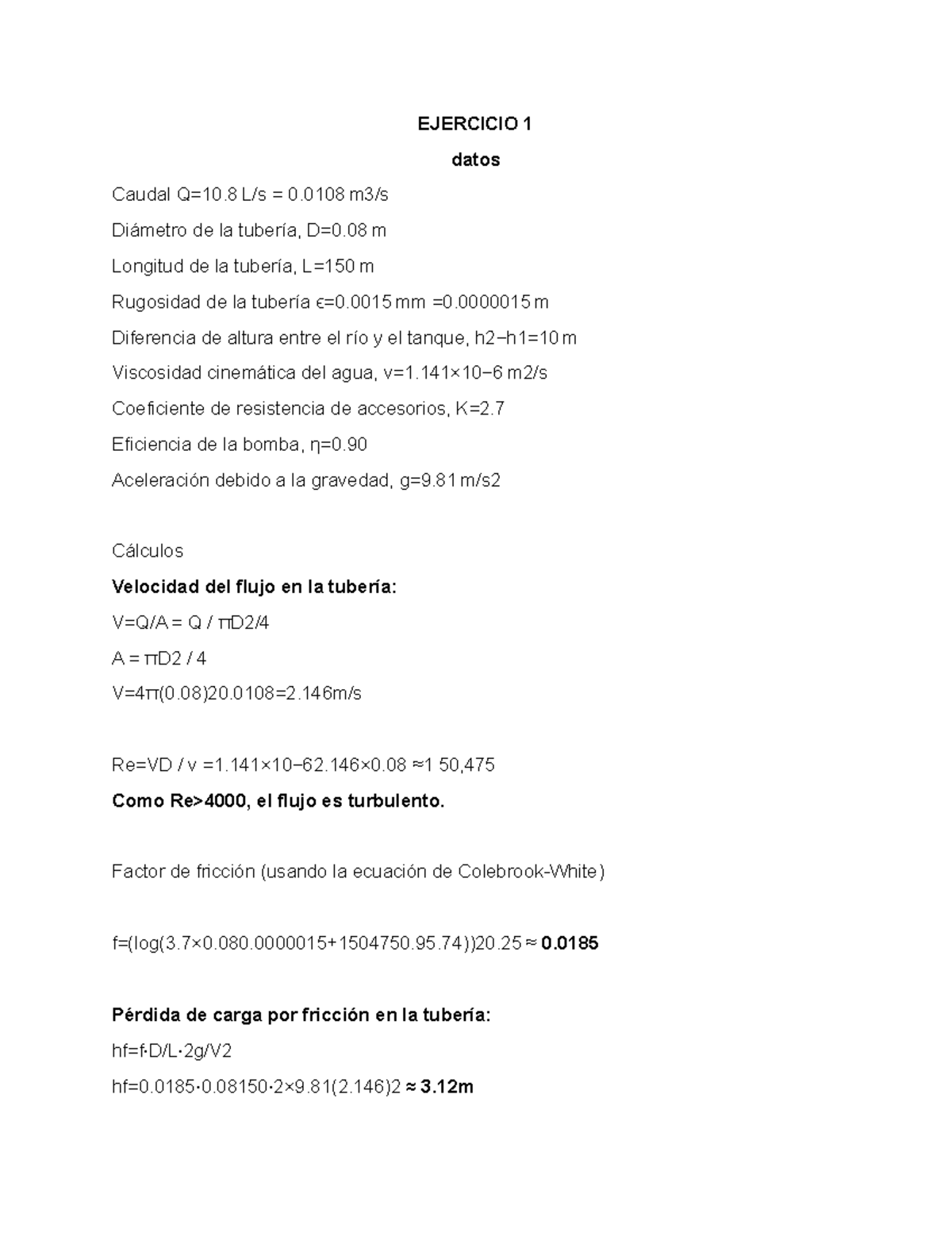 Ejercicios docx - densidad del fluido, que puede calcularse usando la ...