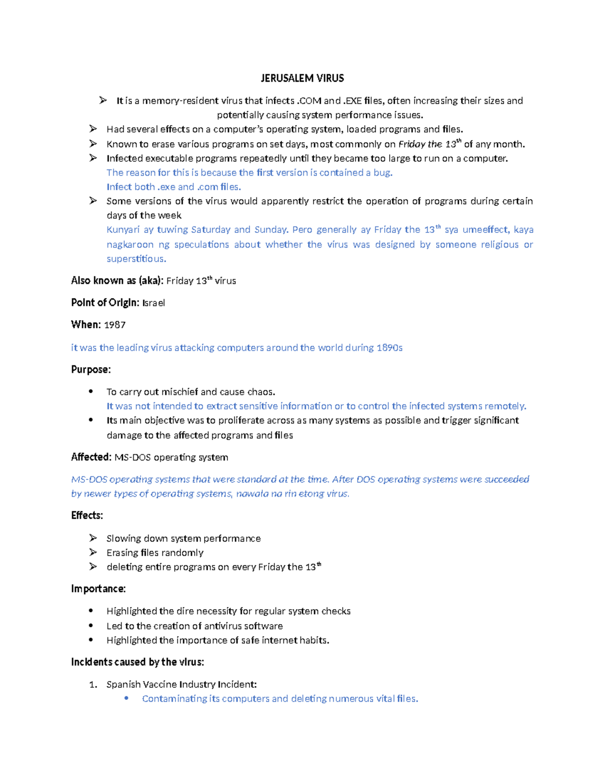 Jerusalem Virus - Summary Intermediate Accounting 1 - JERUSALEM VIRUS ...