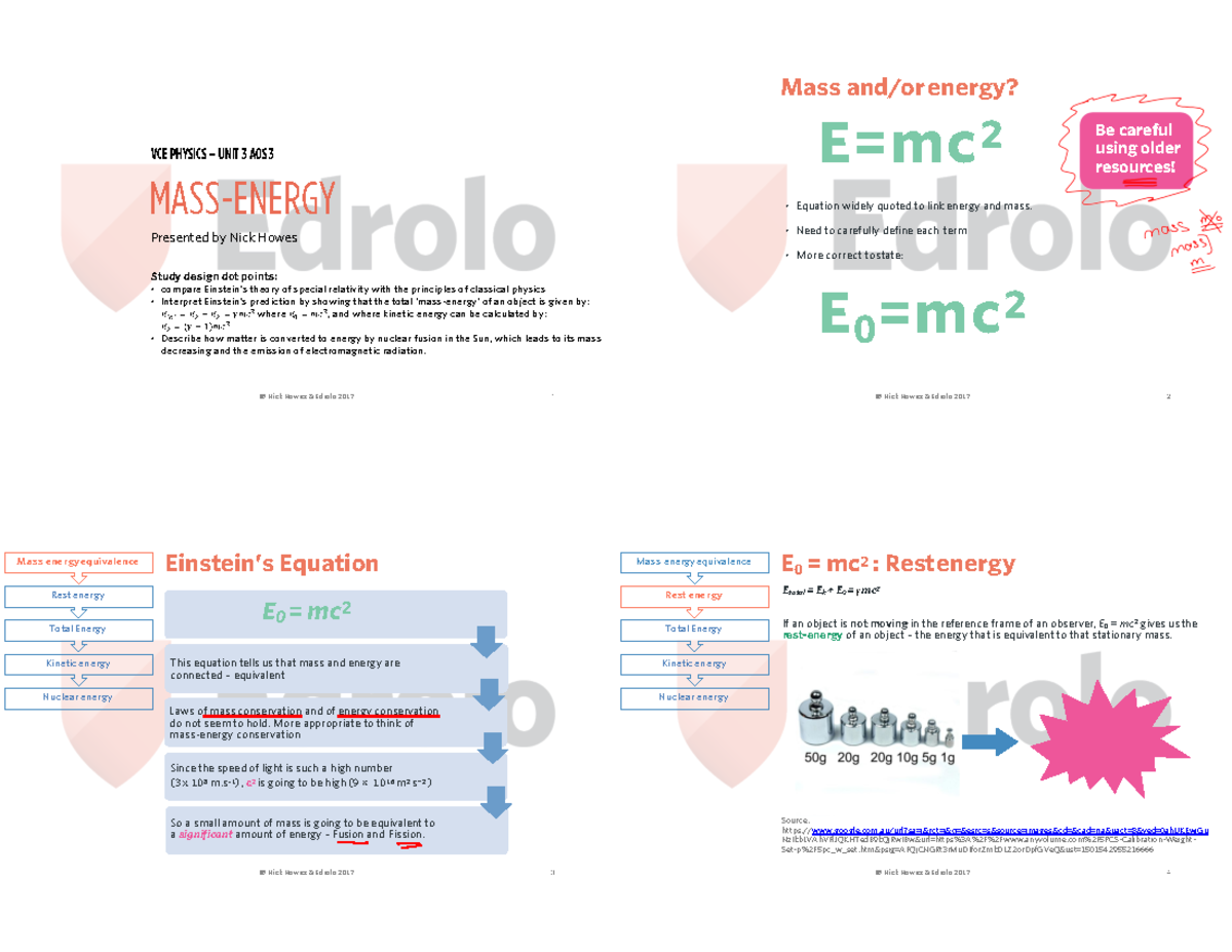 4C - chapter 4c from edrolo txtbk - VCE PHYSICS – UNIT 3 AOS 3 Presented by Nick Howes Study ...