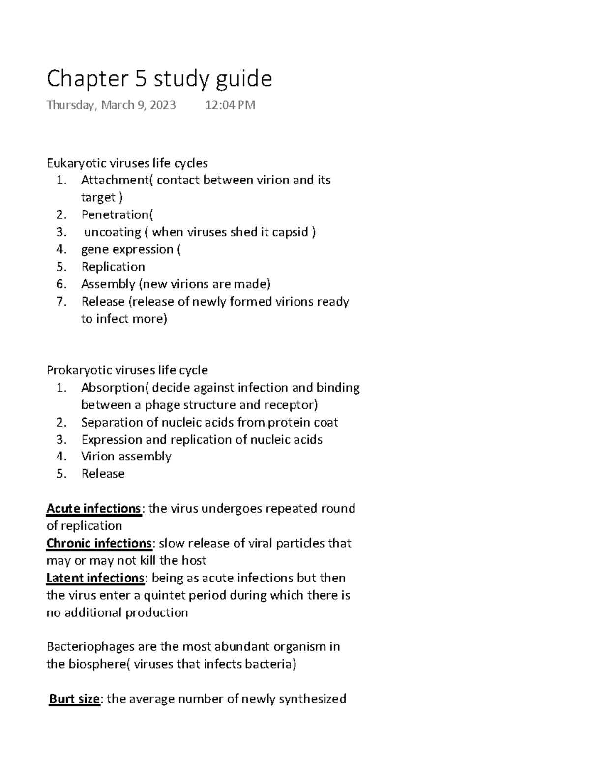 Chapter 5 study guide - Eukaryotic viruses life cycles Attachment ...