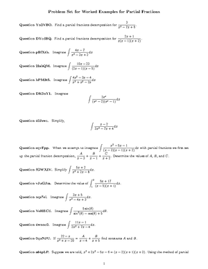 (Calculus 1501) Worked Examples for MVT for Integrals - Problem Set for ...