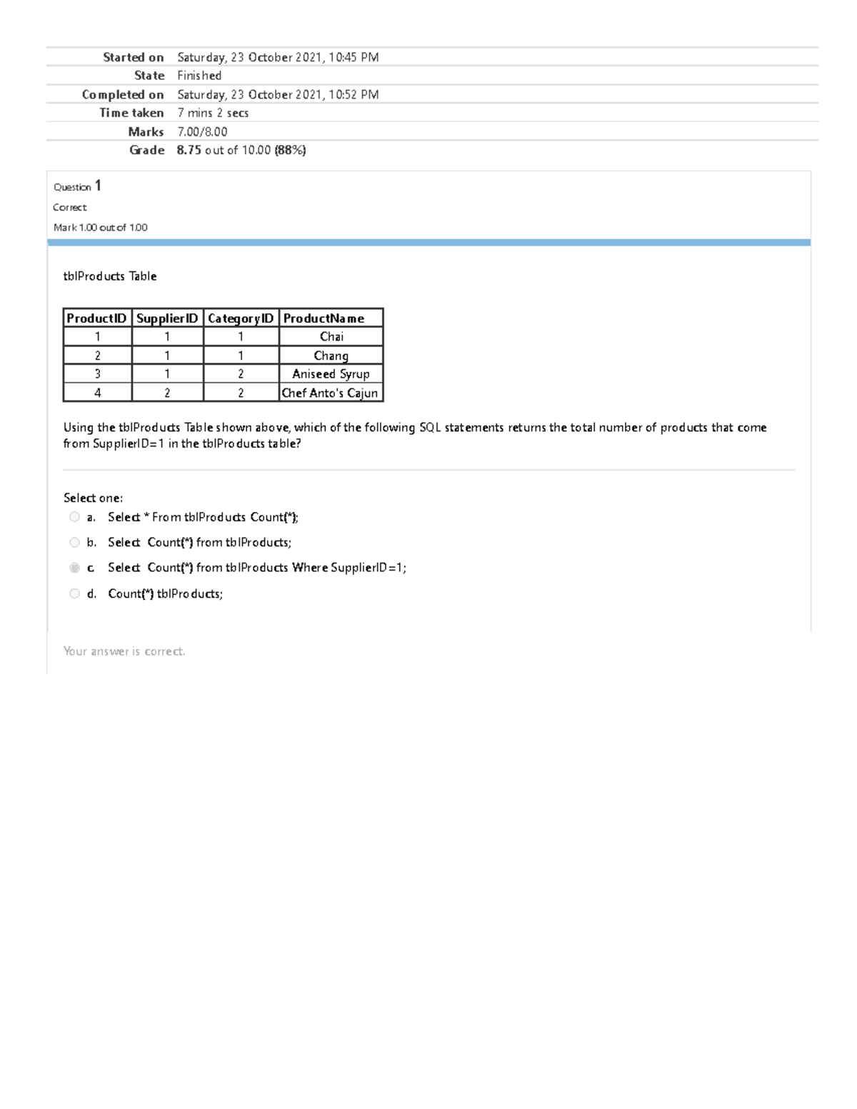 CS2203 Self-Quiz Unit 8 Review Part-2 - CS 2203 - UoPeople - Studocu