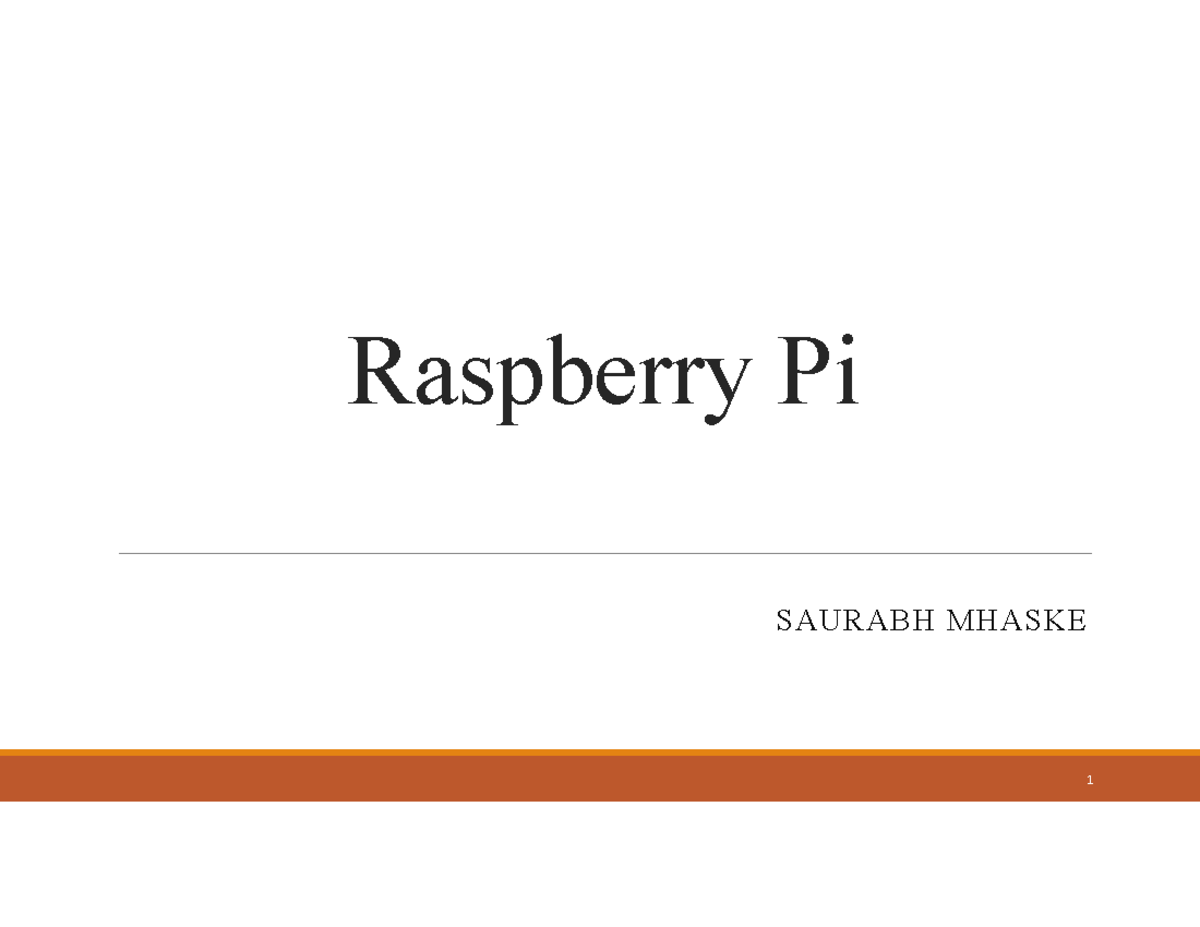 Raspberry pi - The Raspberry Pi is a credit-card sized computer It can ...