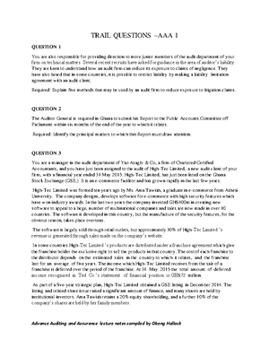 Audit Report Framework - Introduction The final step in the audit ...