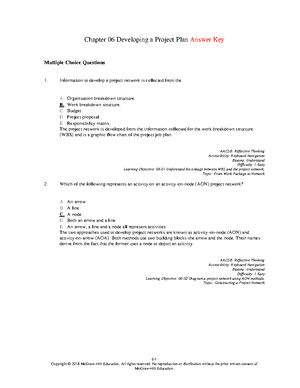 Project Management The Managerial Process Chap 09 Solution Manual - Chapter 9 Reducing Project ...