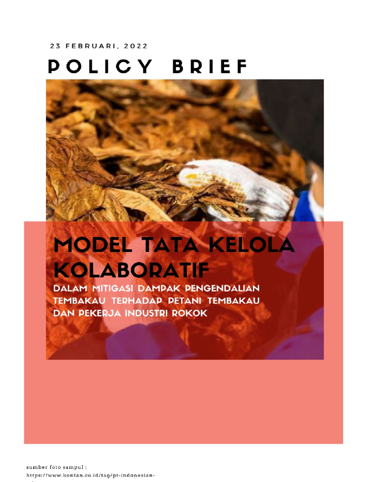 Policy Brief Tata Kelola Kolaboratif Mitigasi Risiko Dampak ...