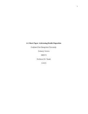 IHP 670 Module Five Project Preparation Angela Mc Vey - MODULE FIVE 5-1 ...