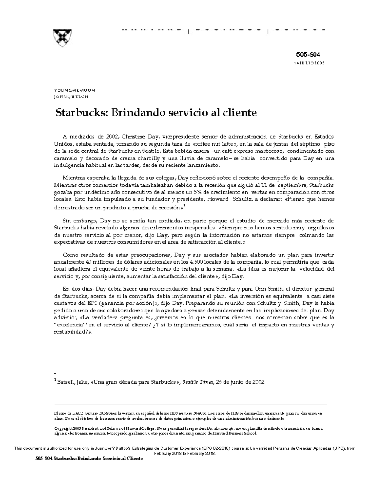 Starbucks PDF - - Studocu
