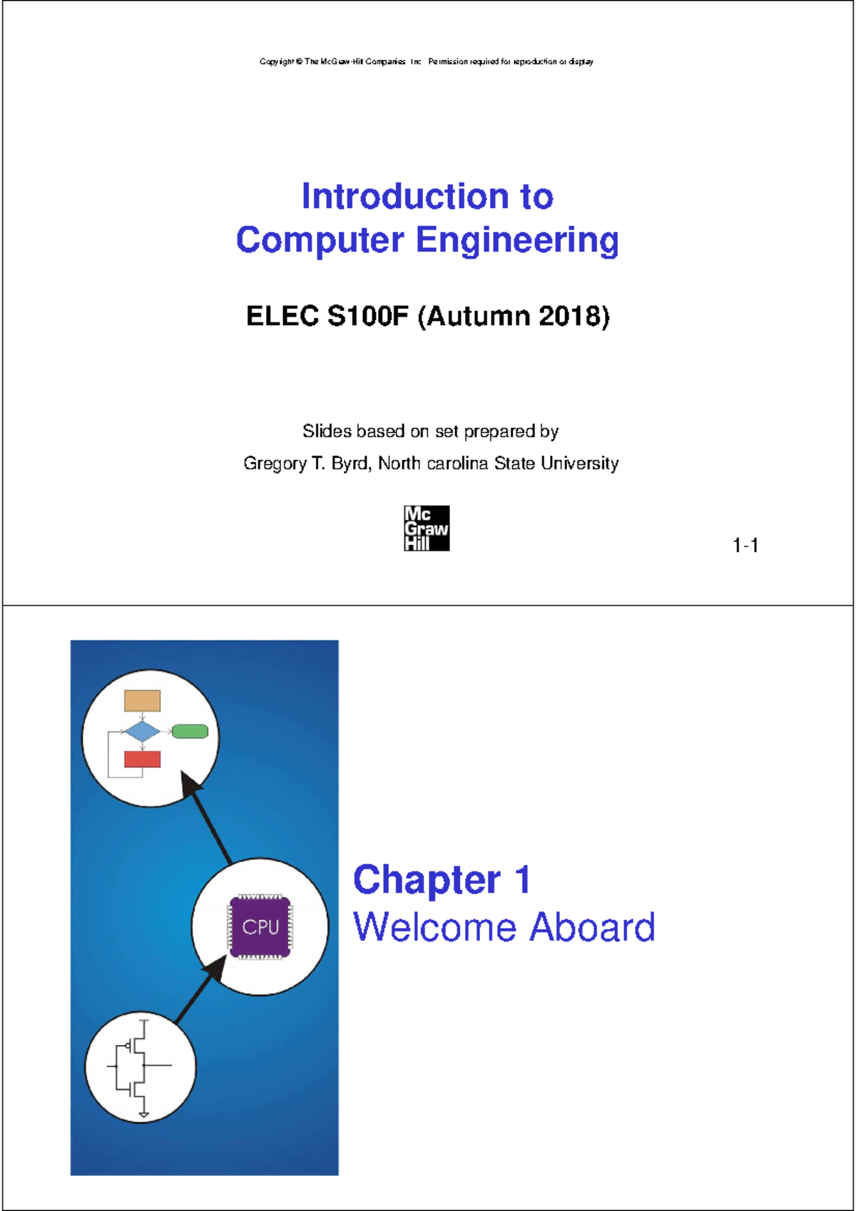 Chapter 01 - ####### 1- Introduction to Computer Engineering ELEC S100F ...