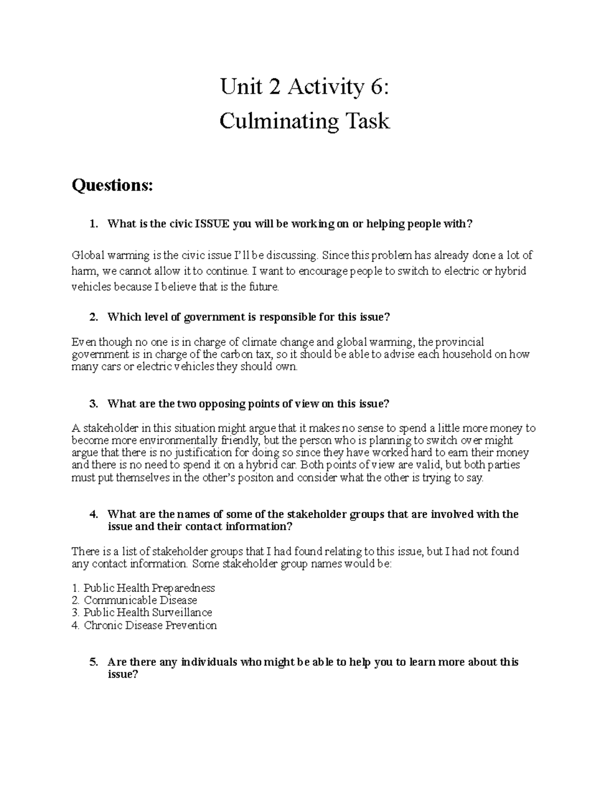U2A6 - Homework help - Unit 2 Activity 6: Culminating Task Questions ...