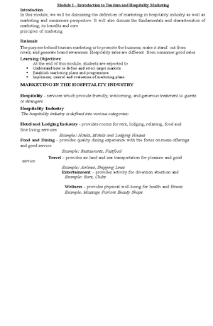 Module 3 - MODULE 3: CUSTOMER WANTS AND NEEDS 3 Learning Objectives: Differentiate need and ...