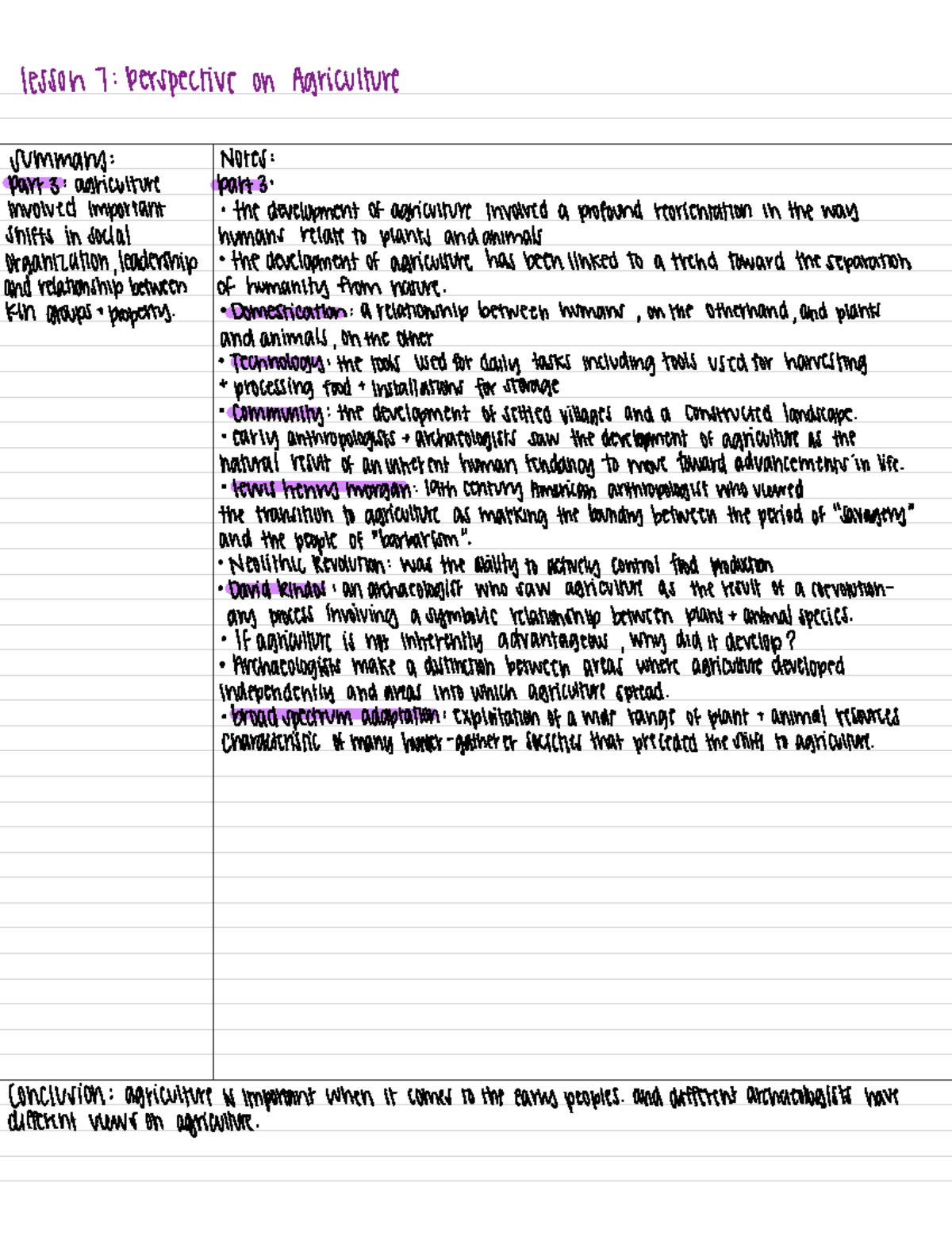 Lesson 7 Perspective On Agriculture - lesson 7:perspective on ...