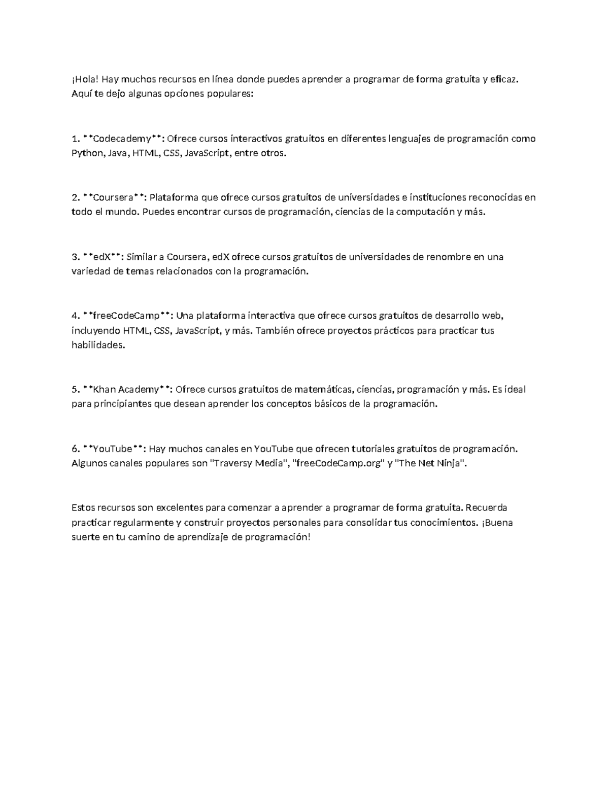 Lugares PARA Aprender Programacion Gratis - ¡Hola! Hay muchos recursos ...