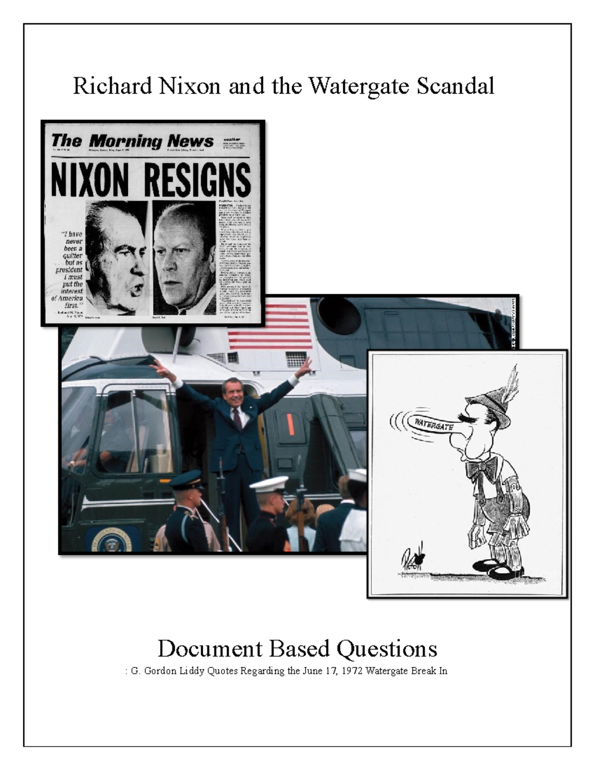 Richard Nixonandthe Watergate Scandal Document Based-1 - Richard Nixon ...