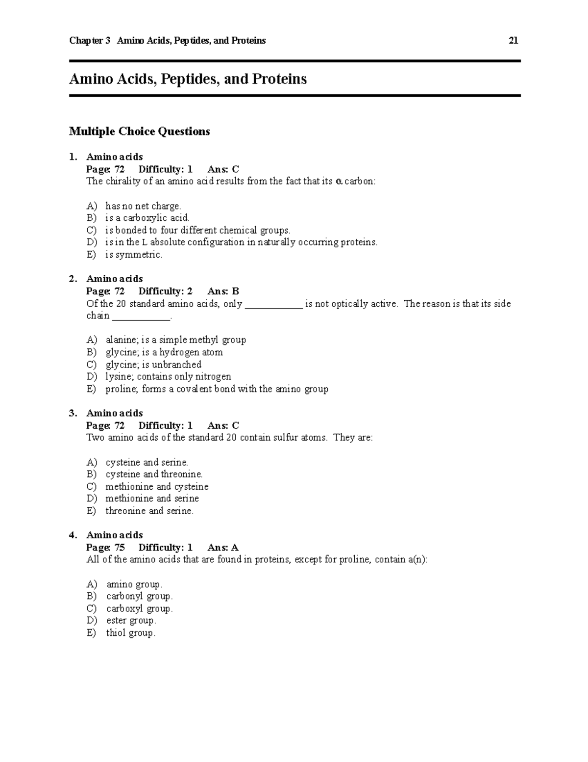 Sample/practice exam 2014, questions - Past exam - Amino Acids ...