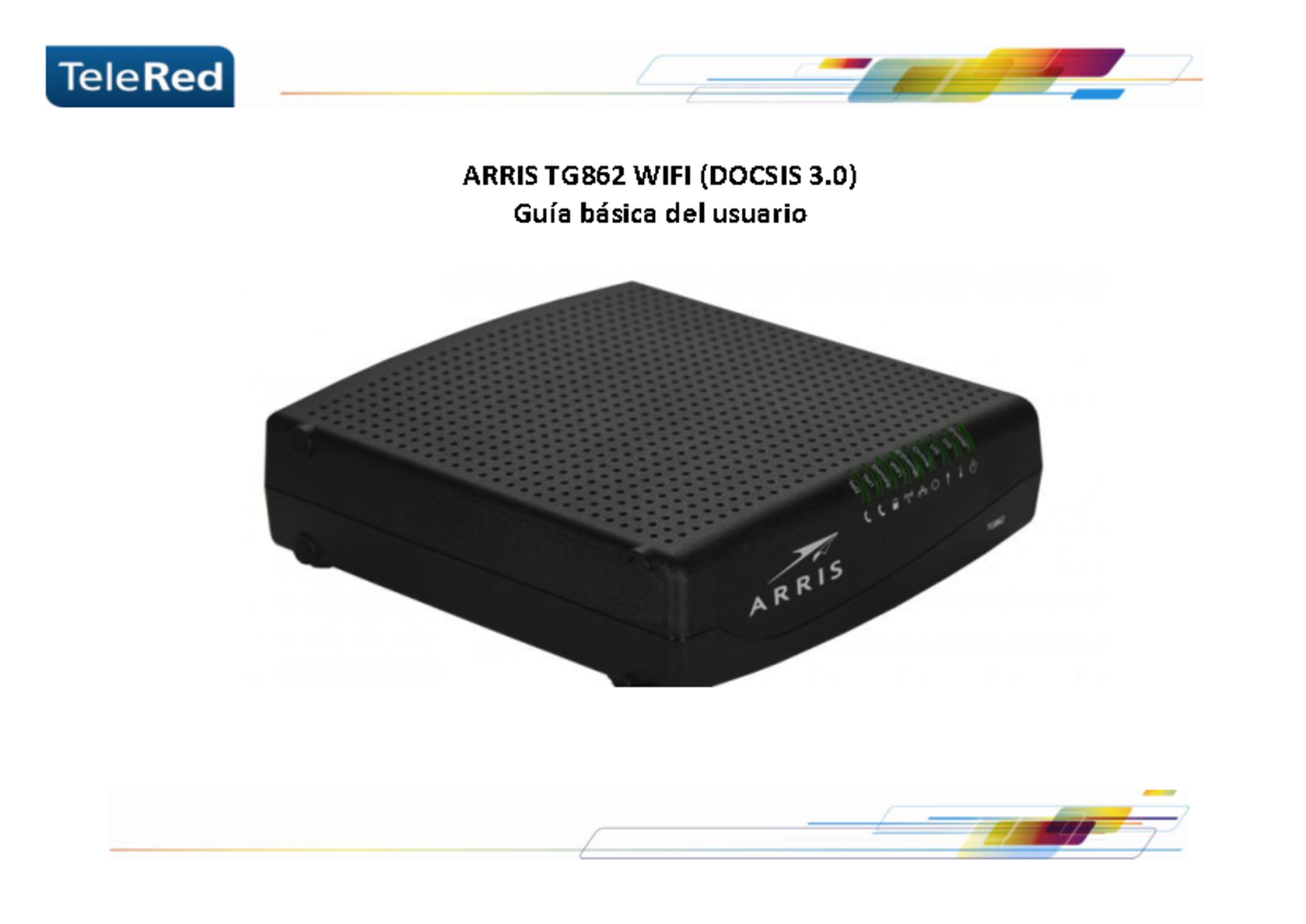 Arris TG862 - Resumen Estadistica 1 - ARRIS TG862 WIFI (DOCSIS 3) Guía ...