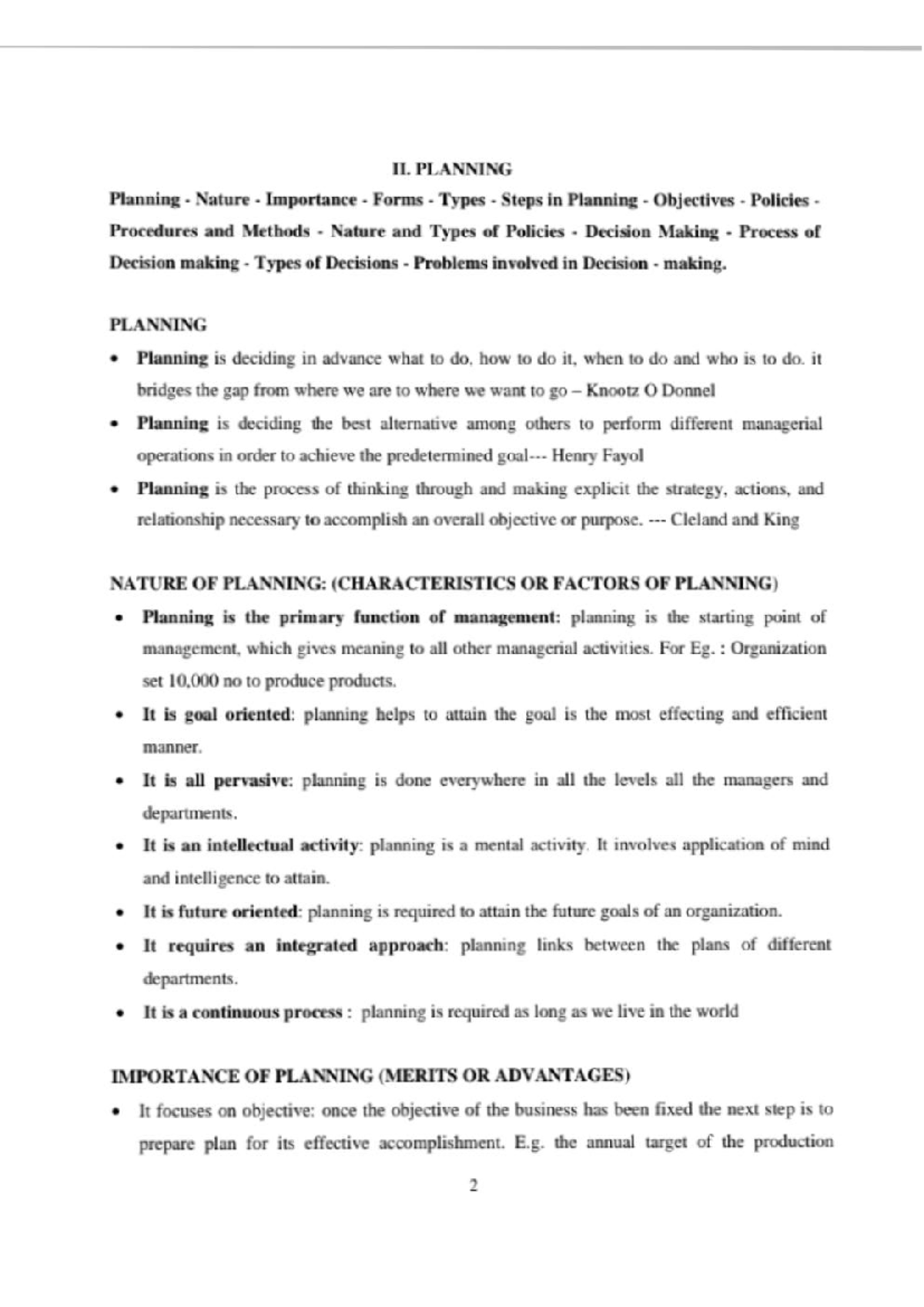 Principles and Methodology of Management; BBA S1,Chapter 2 - bachelor ...