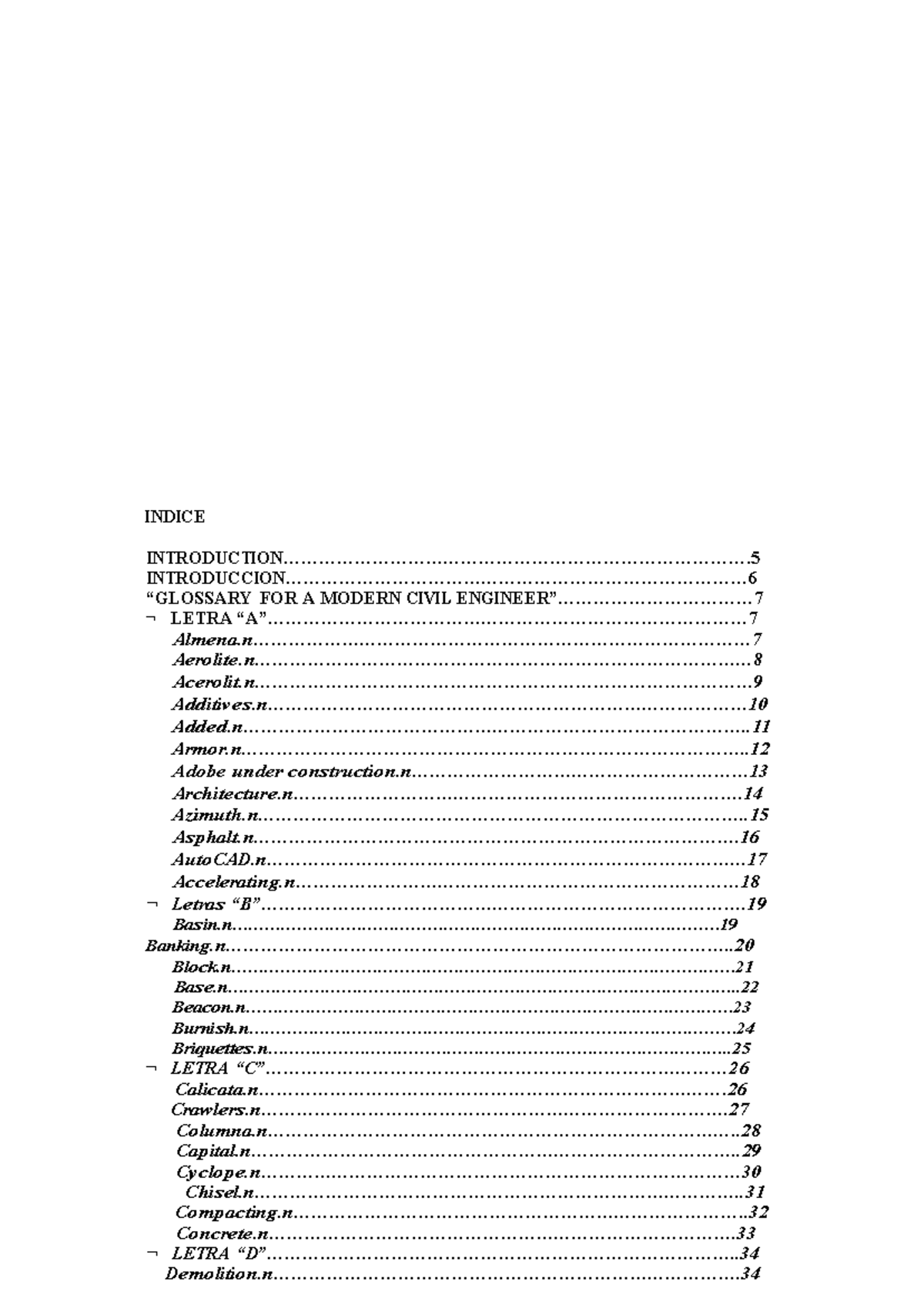 Amaya Diaz PA2 II - PA2 de ingles 1 - INDICE - Studocu