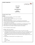 PLS2601 - Unisa - critical reasoning - Studocu