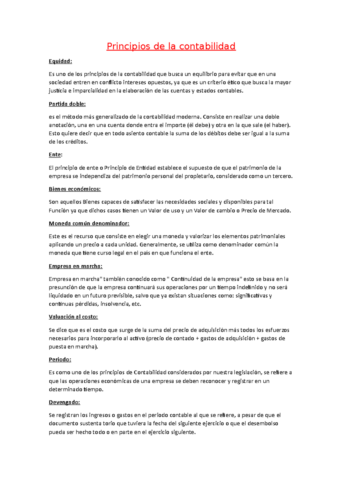 Principios de contabilidad financiera - Principios de la contabilidad ...