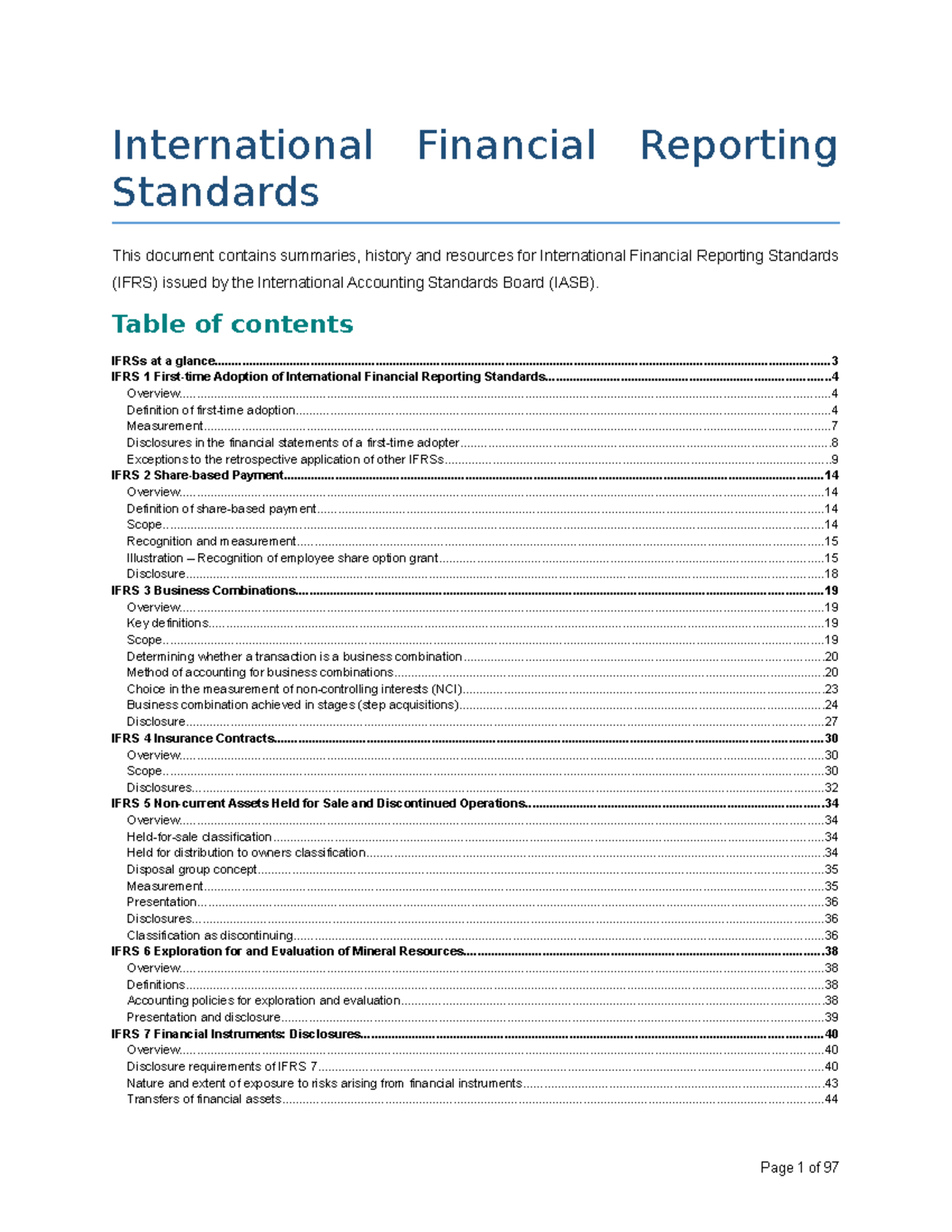 IFRS 6 - uses for all the ifrs students - International Financial ...