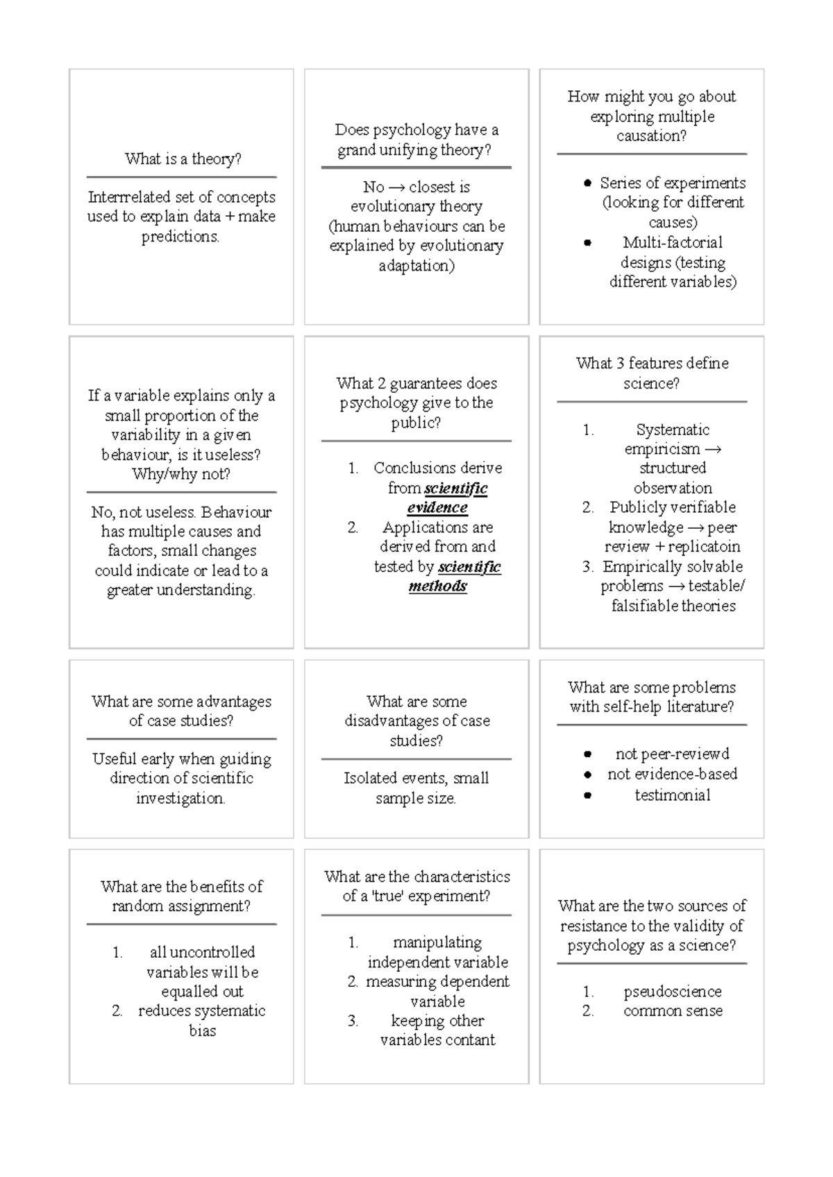 Stanovich Quiz Practice - What is a theory? Interrrelated set of ...