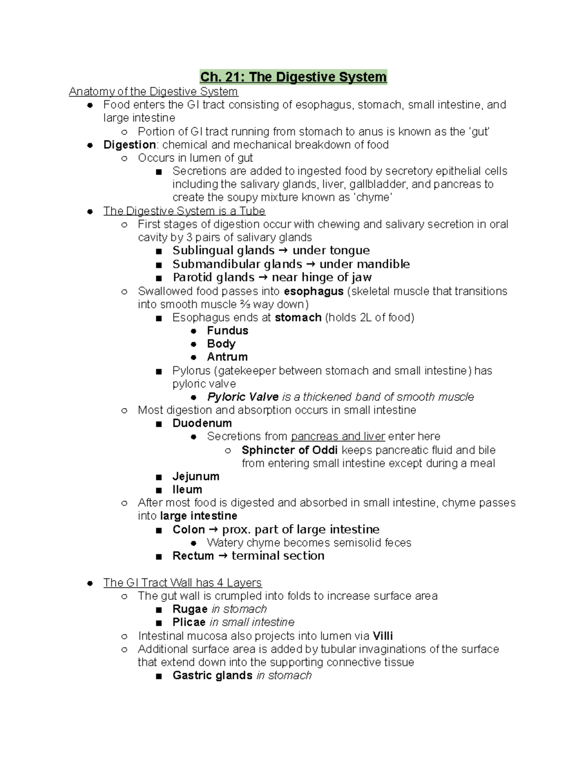 Ch. 21 The Digestive System - Human Physiology: an Integrated Approach ...