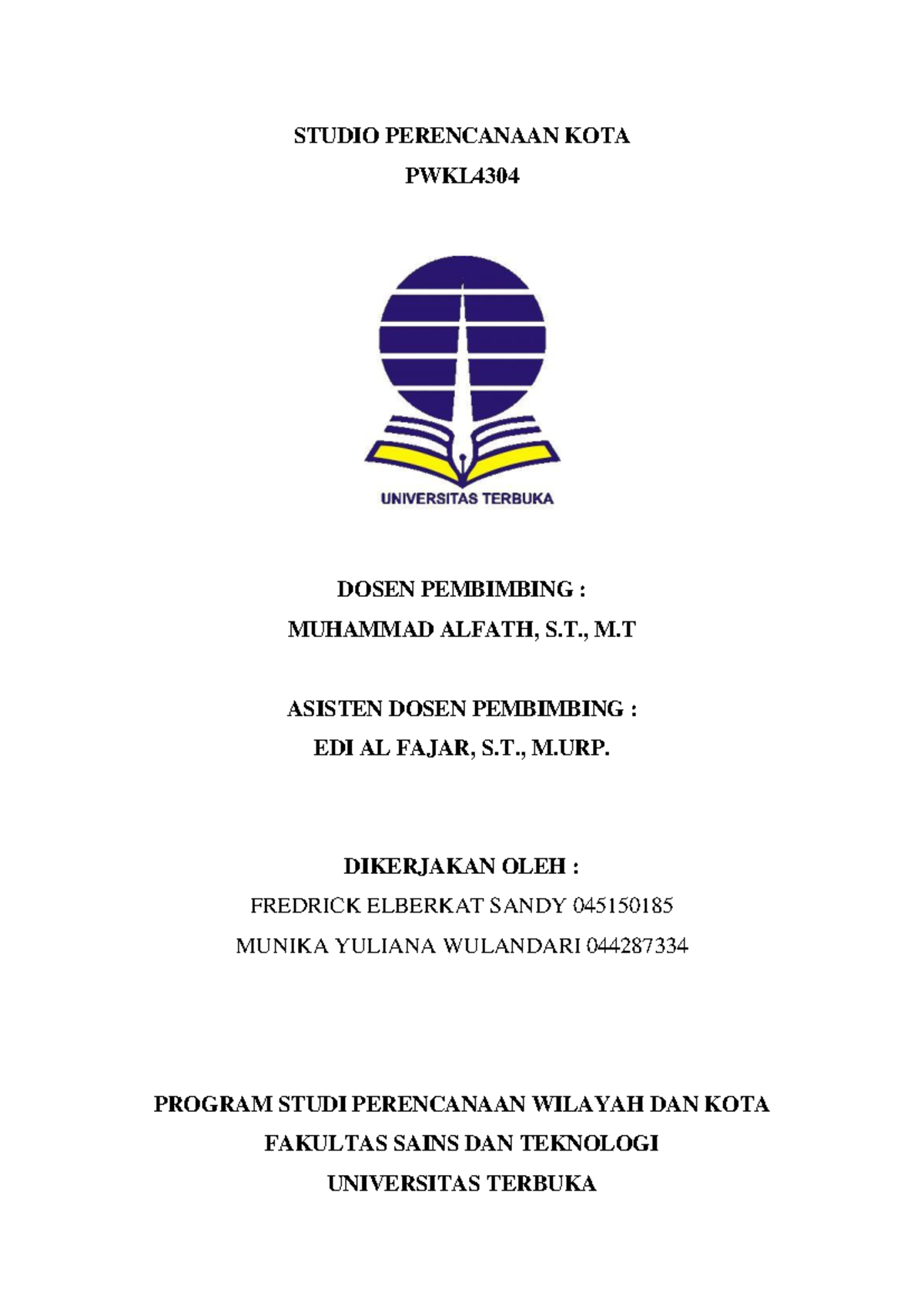 Isu strategis dan peta - Tugas Studio Perencanaan Kota - STUDIO PERENCANAAN KOTA PWKL DOSEN ...