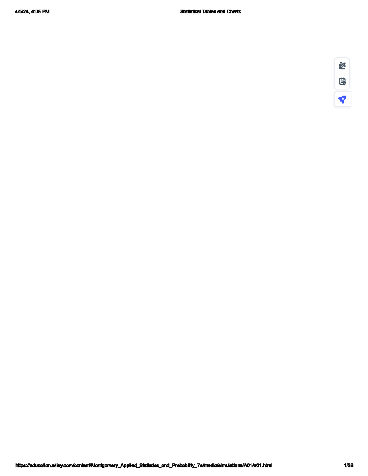 Statistical table - Summary STATISTICS AND NUMERICAL METHODS - Studocu