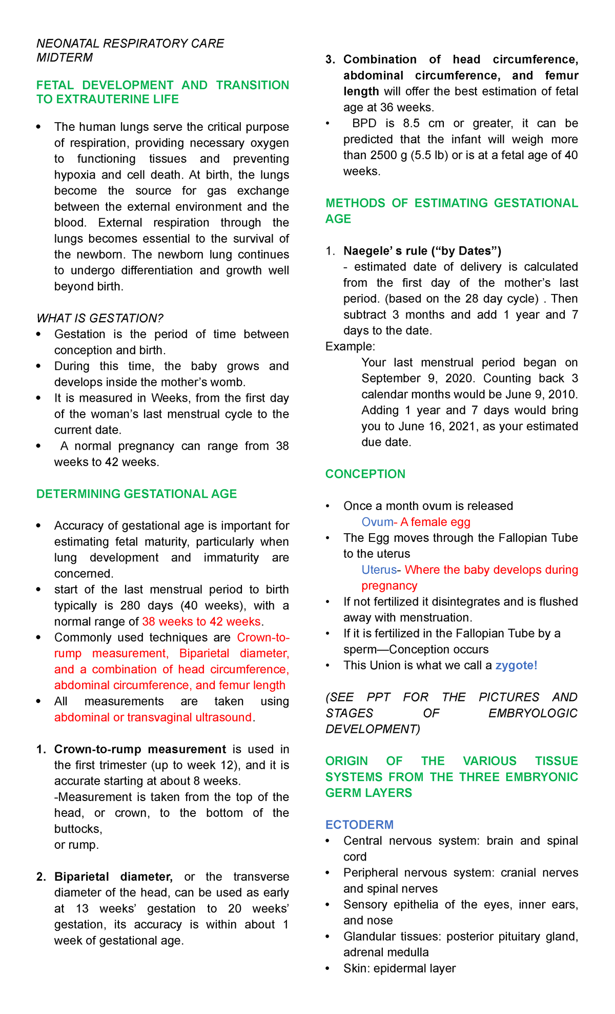 Neonatal Respiratory CARE - NEONATAL RESPIRATORY CARE MIDTERM FETAL ...