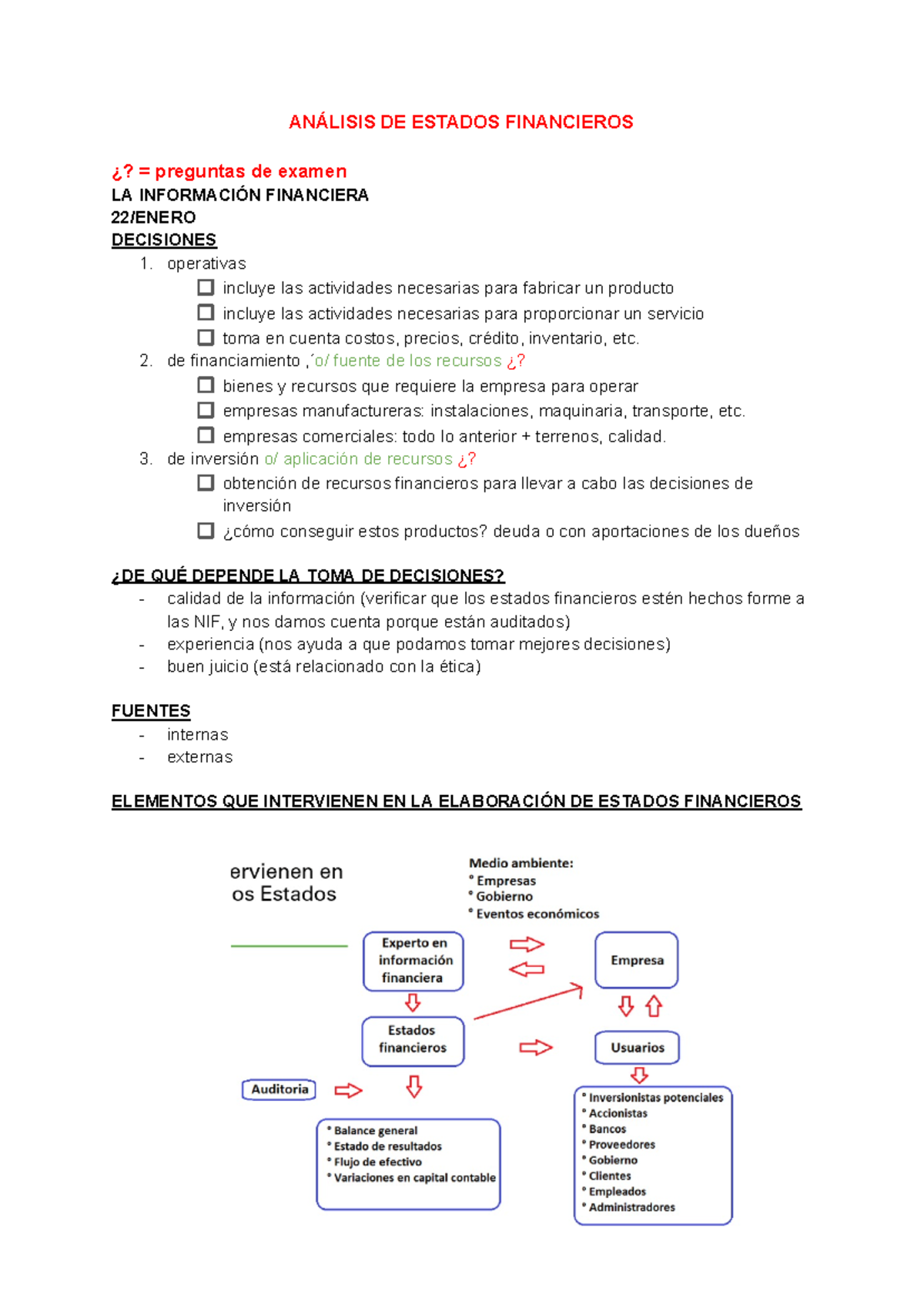 ANÁ Lisis DE Estados Financieros 4to - ANÁLISIS DE ESTADOS FINANCIEROS ¿? = preguntas de examen ...