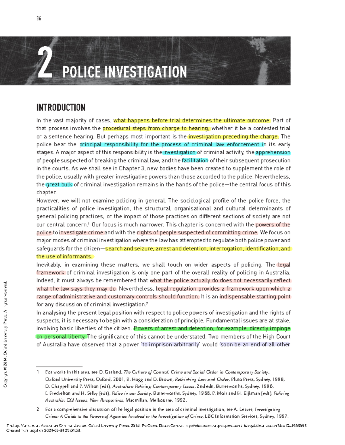 Chapter 2 (Police Investigation) - 36 INTRODUCTION In the vast majority ...