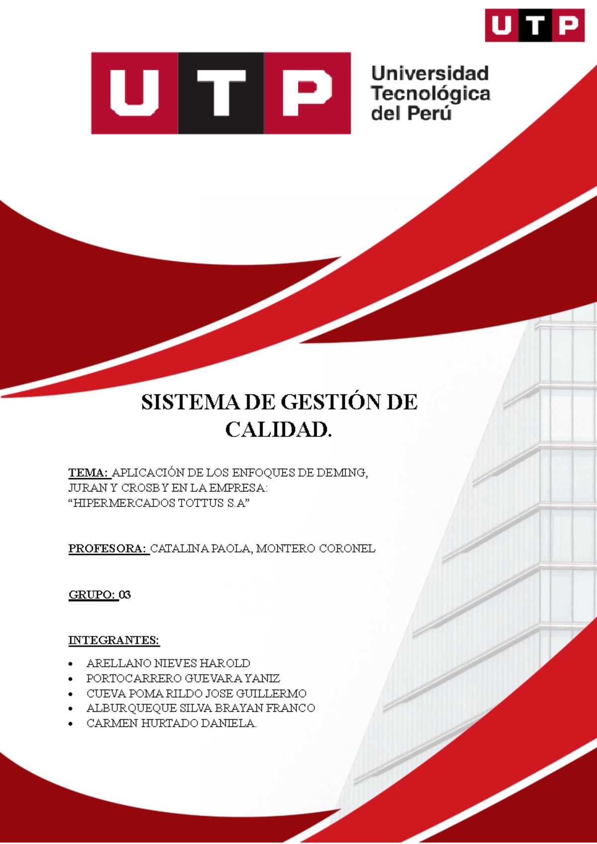 S1- Aplicación DE LOS Enfoques DE Deming, Juran Y Crosby - SISTEMA DE ...