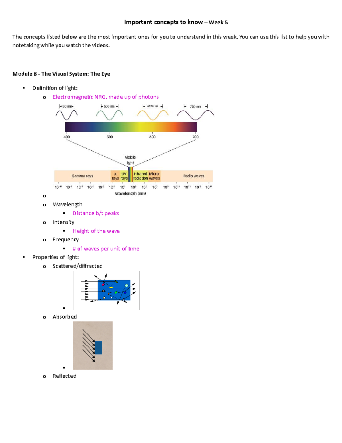 Module 5 Study Guide - Important concepts to know – Week 5 The concepts ...