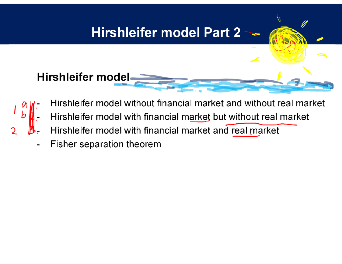 3. Lecture WEEK 1 Hirshleifer Model PART 2 2024 prof ink - Hirshleifer ...