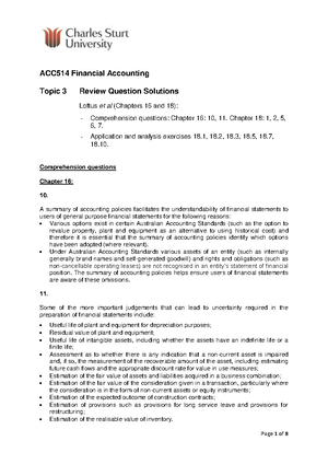 ACCT7018 Week 1 Addtional Exercise - ACCT7018 Introductory Accounting ...