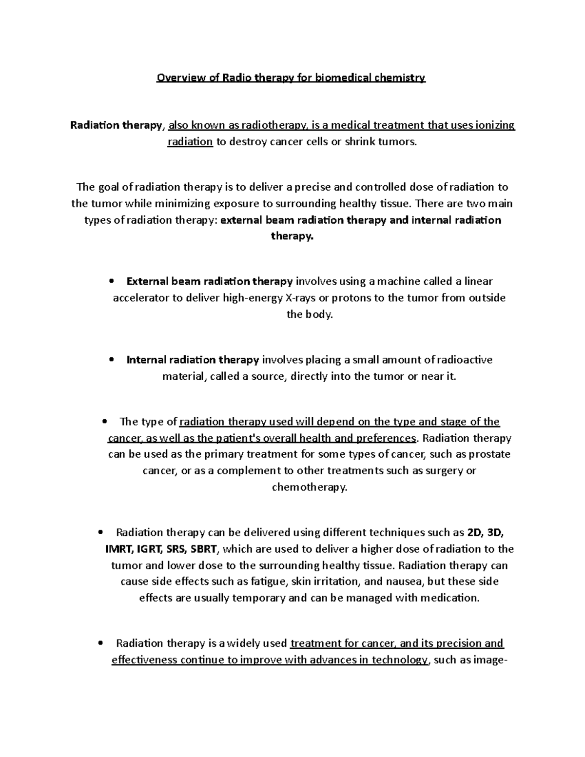 Document 88 (79) - Overview of Radio therapy for biomedical chemistry ...