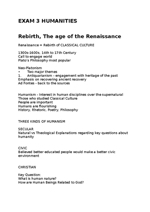 HUM 1020 - Chapter 1 - HUM 1020 - Studocu