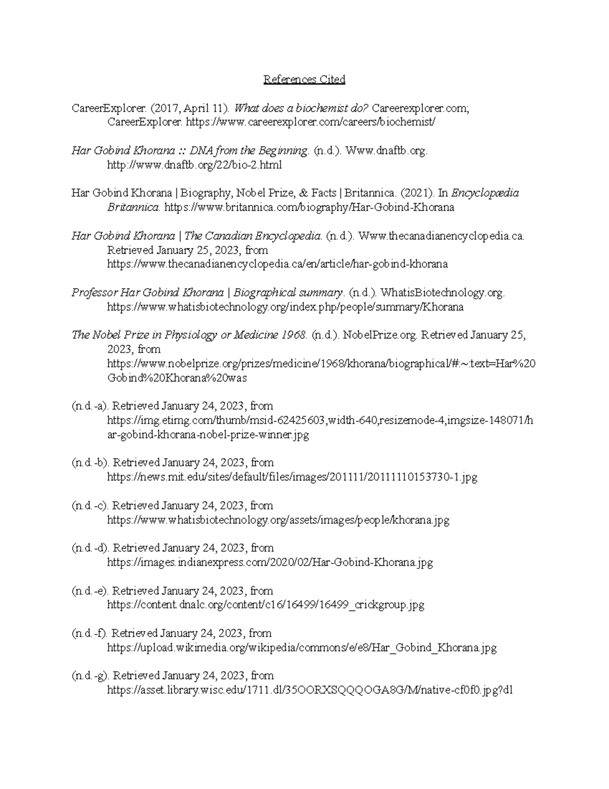 References Cited - Part 2 - References Cited CareerExplorer. (2017 ...