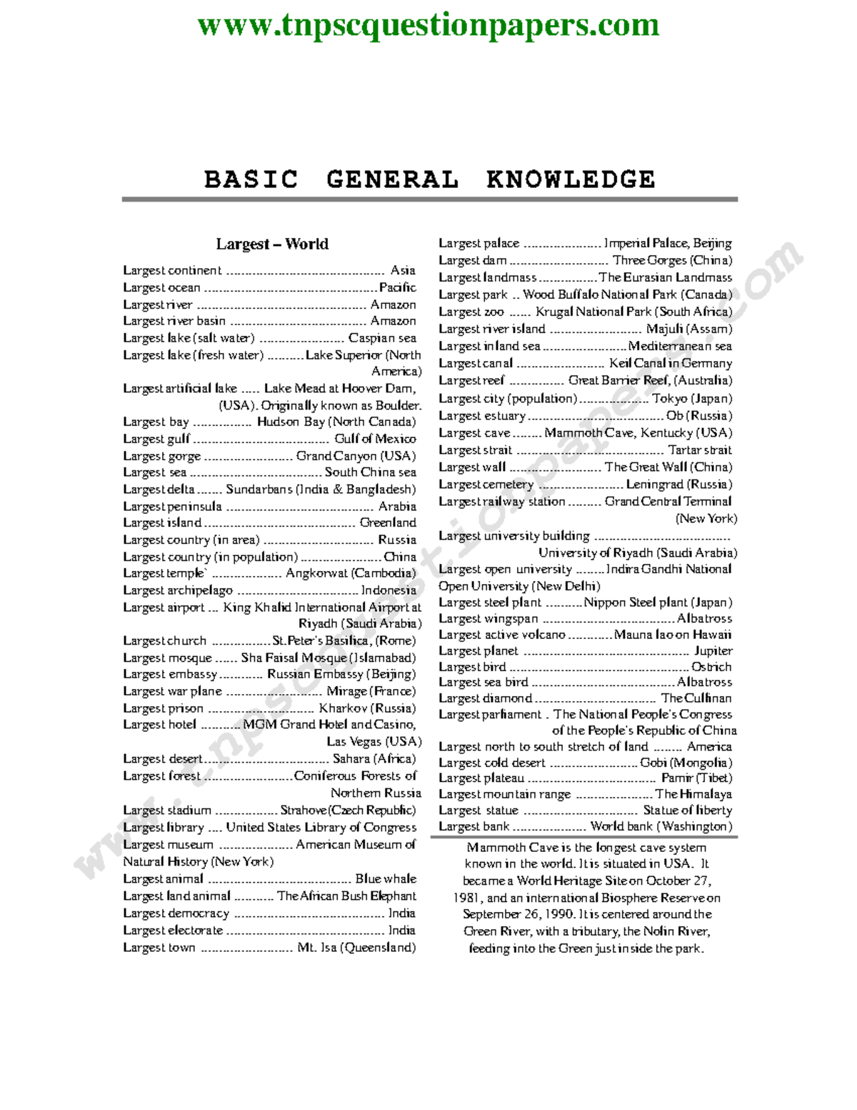 Basics of General Sciences - tnpscquestionpapers BASIC GENERAL ...