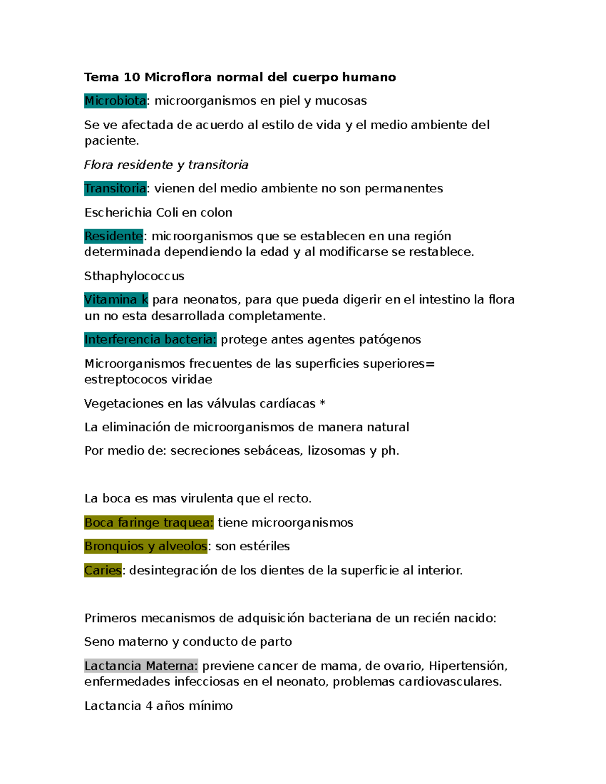 Tema 10 Microflora normal del cuerpo humano - Flora residente y ...