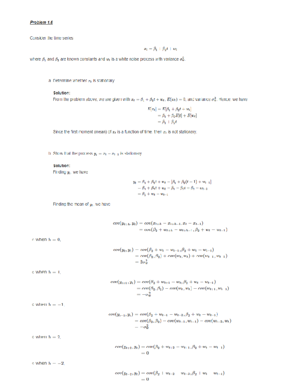PSS Problem set 1 - Time series forecasting - Studocu