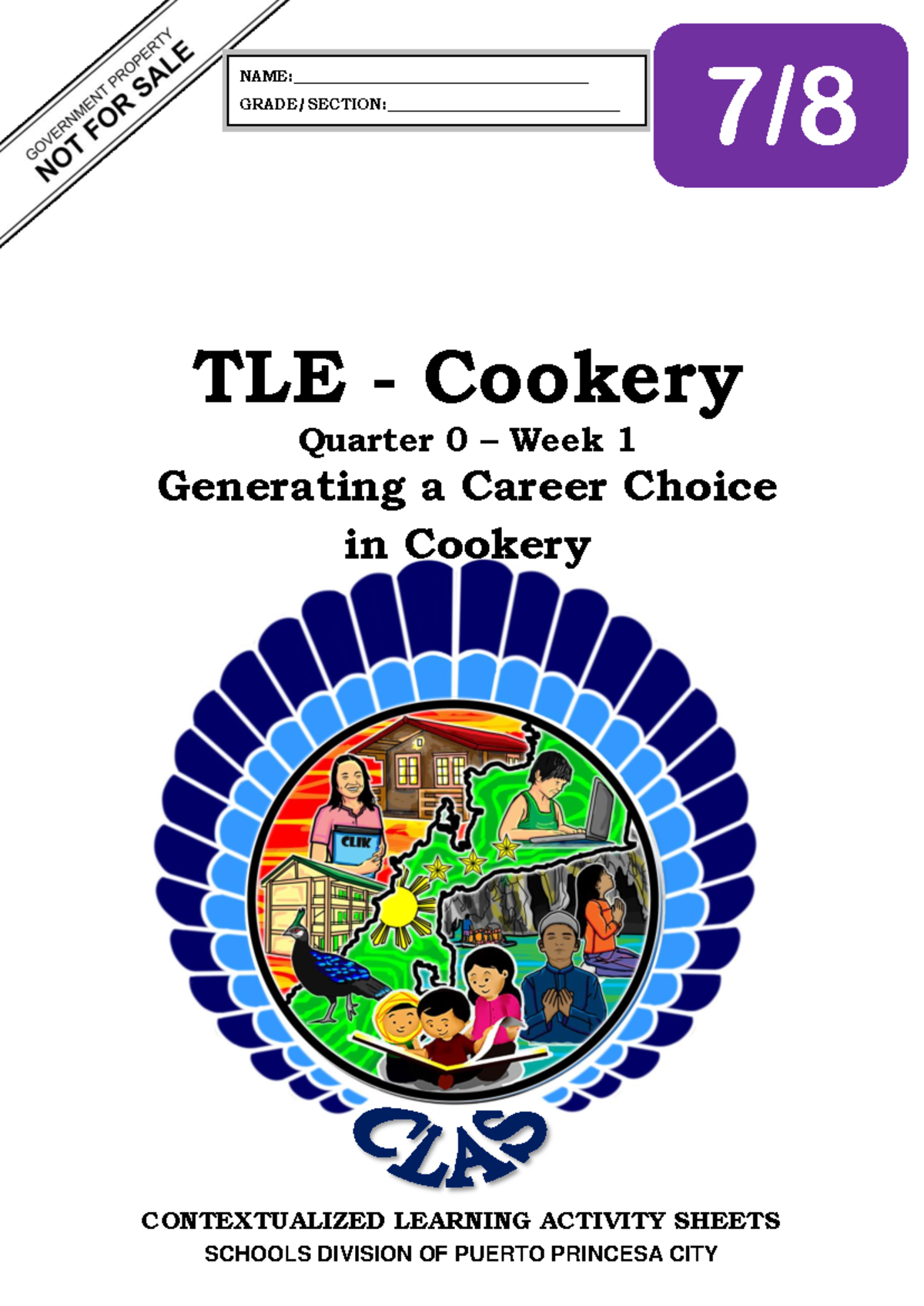 TLE-7 8 Cookery q0 CLAS1 Generating a Career Choice in Cookery v1 ...