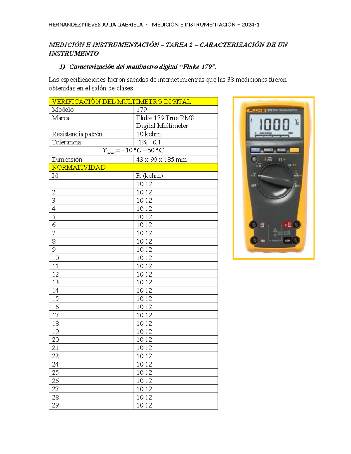Medición E Instrumentación- Tarea 2 - MEDICIÓN E INSTRUMENTACIÓN ...