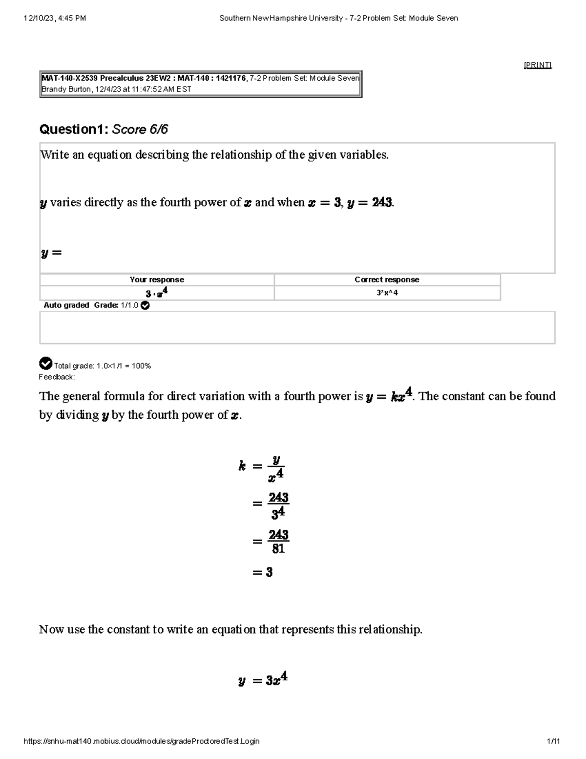 Southern New Hampshire University - 7-2 Problem Set Module Seven ...