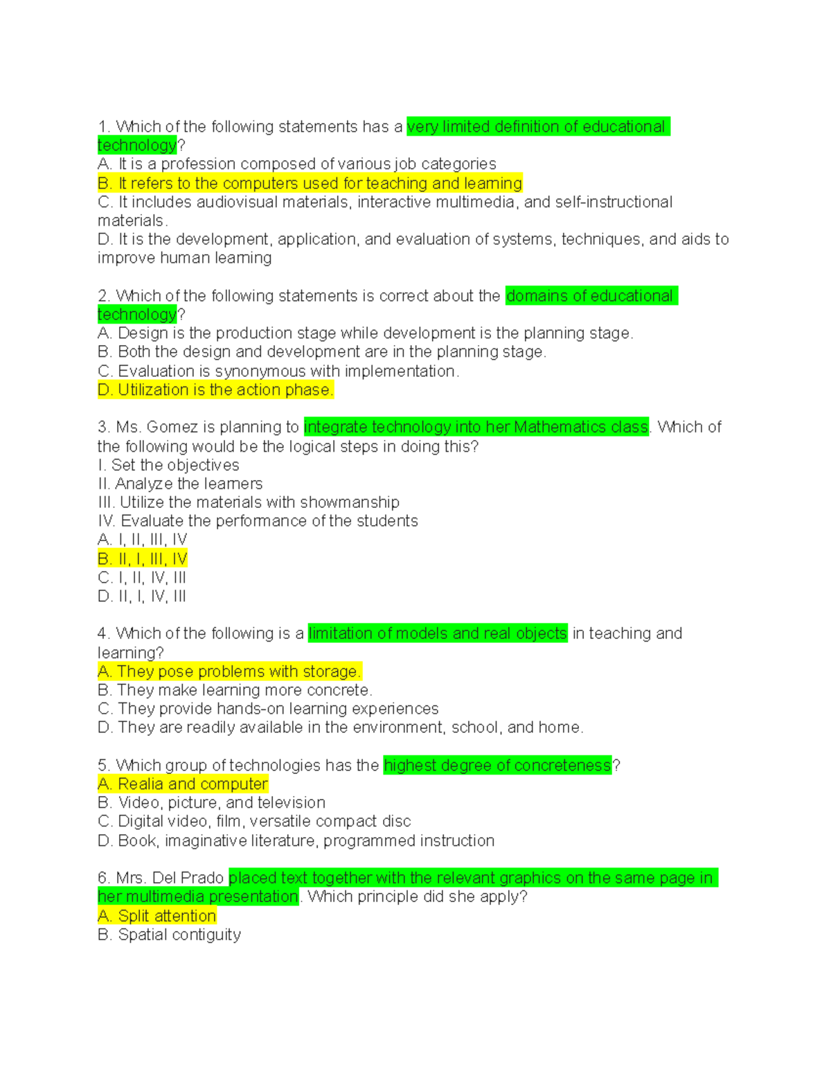 EDU 534 LET - LET Reviewer for Professional Integration - Which of the following statements has ...