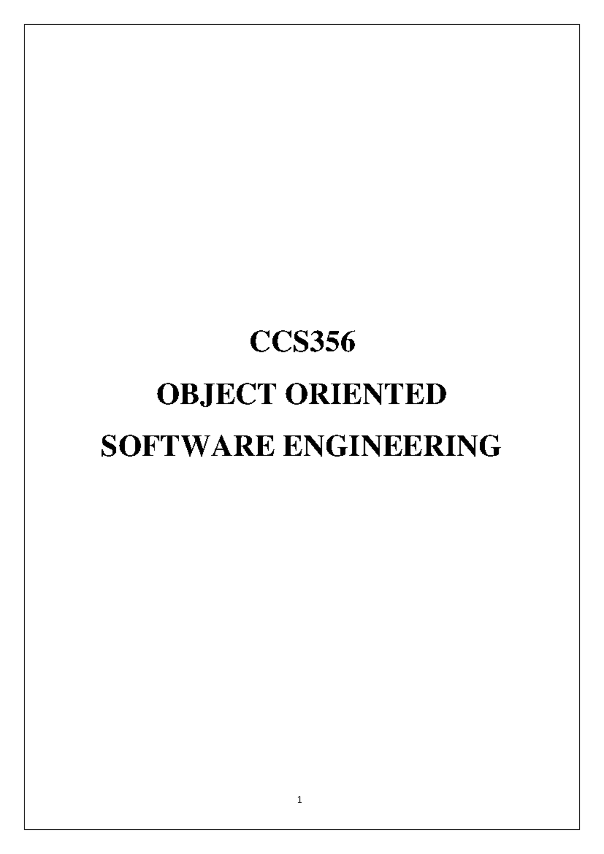 Osseff - abcd - CCS OBJECT ORIENTED SOFTWARE ENGINEERING EX: 1 DATE: IDENTIFICATION OF SOFTWARE ...